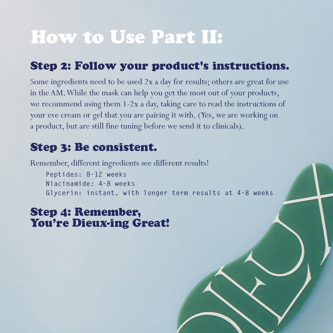 Forever Eye Mask | The Original Reusable Silicone Gel Eye Pads | Dieux